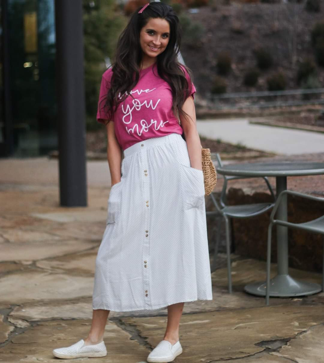 Rylee White/Black Dot Skirt - The Klassy Girl Boutique