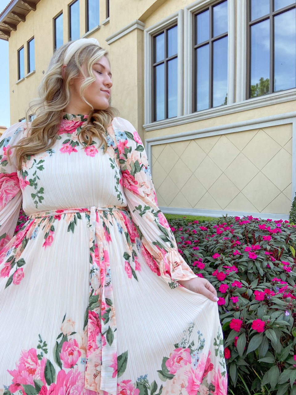 Eleanor Ivory Floral Dress - The Klassy Girl Boutique