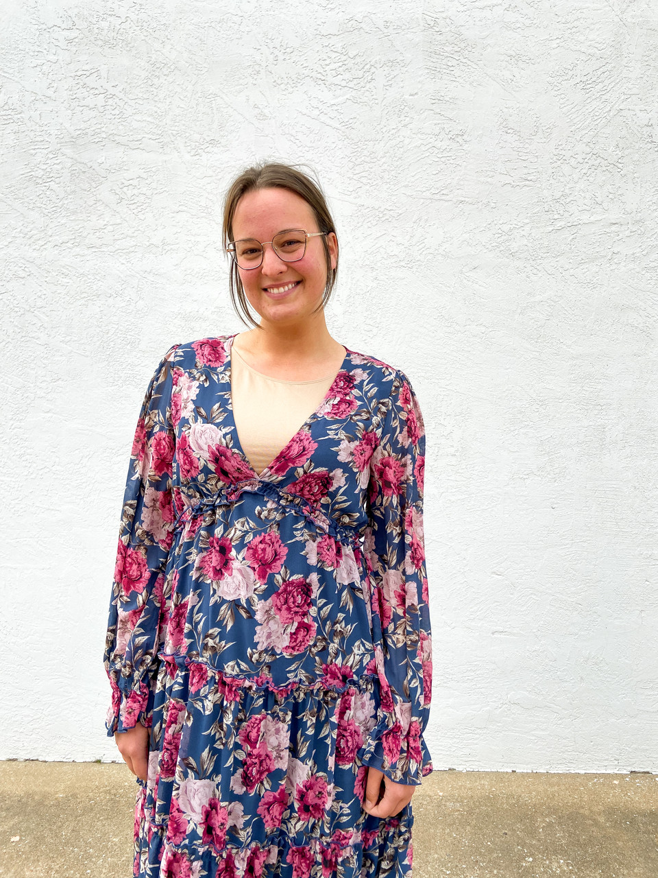 Falling In Love Floral Maxi Dress *Navy* - The Klassy Girl Boutique