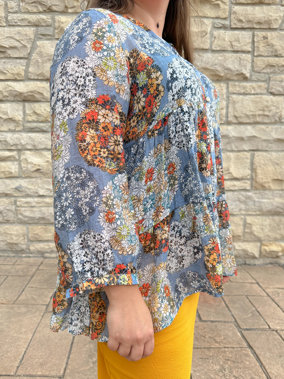 Carol Ruffle Button Up Tunic - The Klassy Girl Boutique