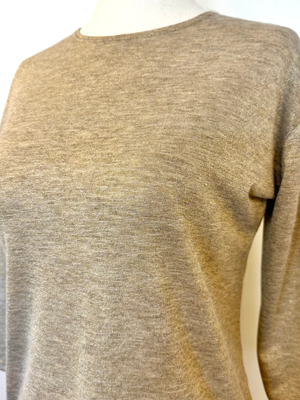 Basic Layering Top-Gold Shimmer - The Klassy Girl Boutique