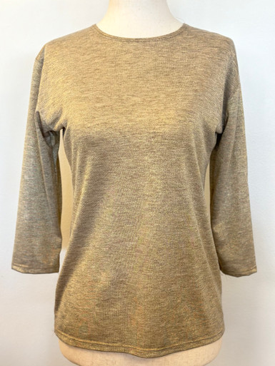 Basic Layering Top-Gold Shimmer - The Klassy Girl Boutique