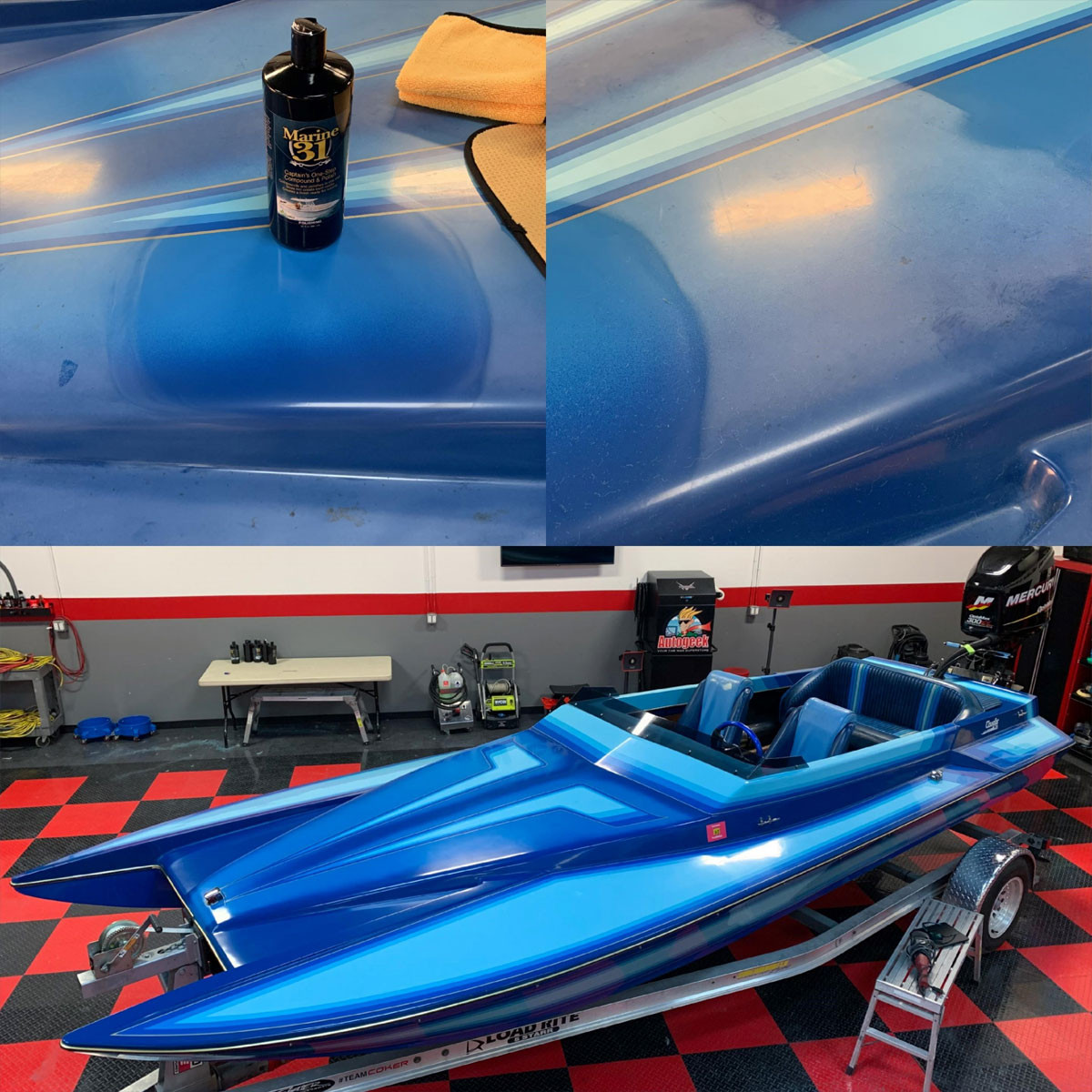 captains compound, one step boat compound polish, compound for black boat