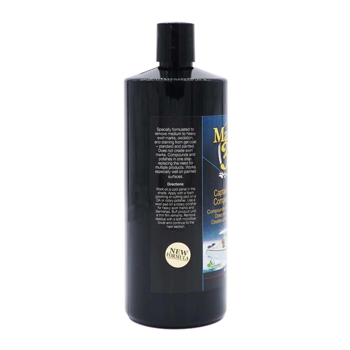 captains compound, one step boat compound polish, compound for black boat