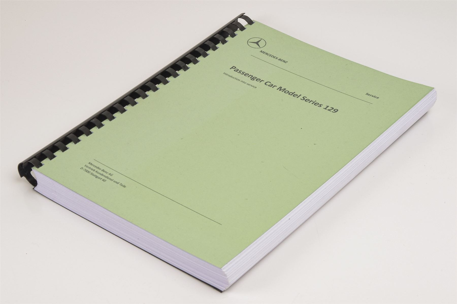 Mercedes R129 SL Workshop Manual: Introduction Into Service - The R129 Co