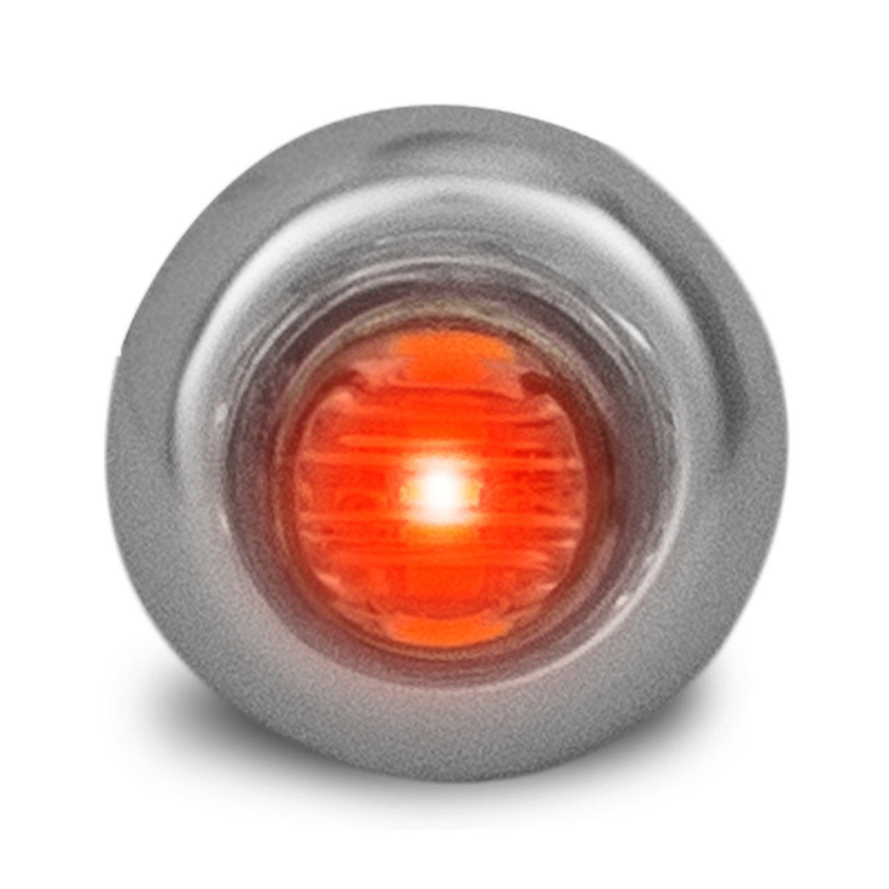 3 LED 3/4" MINI LIGHT WITH BEZEL 5 PACK - RED LED/CLEAR LENS