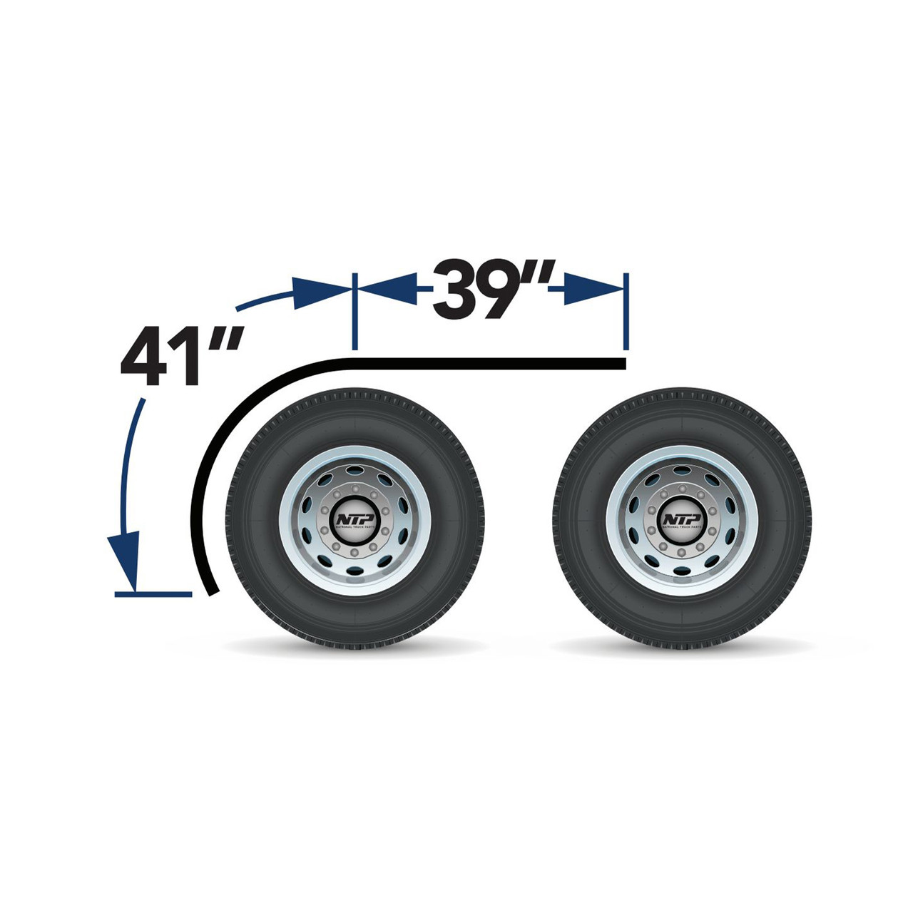 80" SMOOTH PAINTABLE ALUMINUM HALF FENDERS STRAIGHT DROP - 8 GAUGE