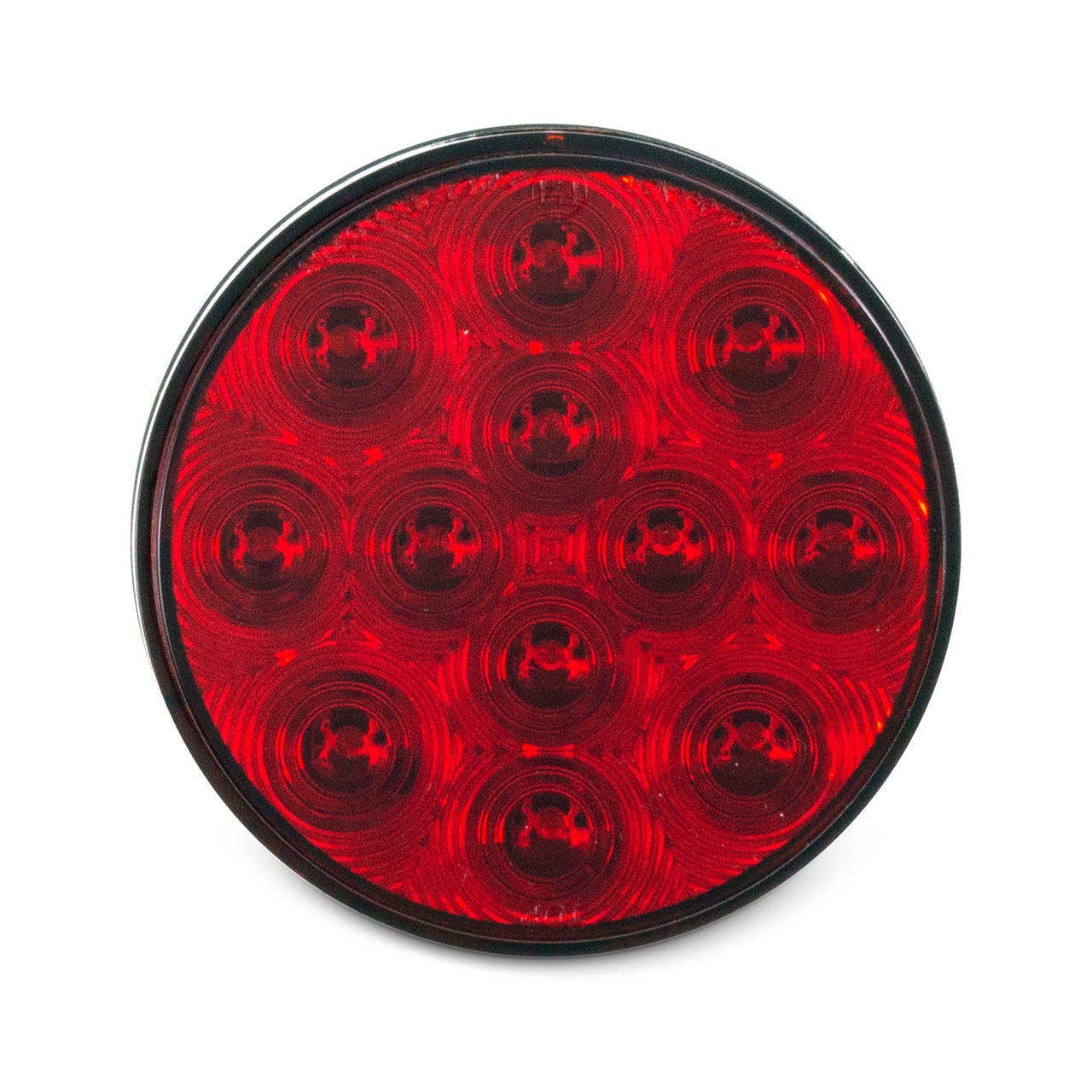 4" Round Economy Red Turn and Tail Light W/12 LEDS W/ RED Reflector ...
