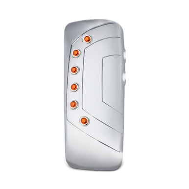 MIRROR COVER W/ 6-3/4" AMBER LEDS FOR KENWORTH T680/ T880 - PASSENGER