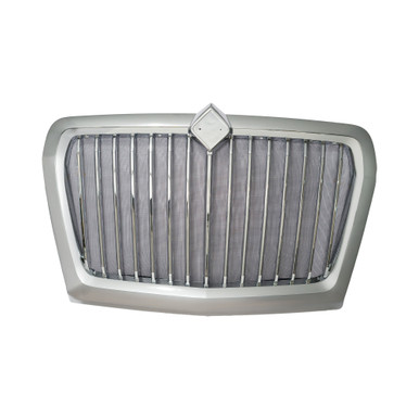 CHROME GRILLE W/ BUG SCREEN FOR INTERNATIONAL LT - National Truck Parts