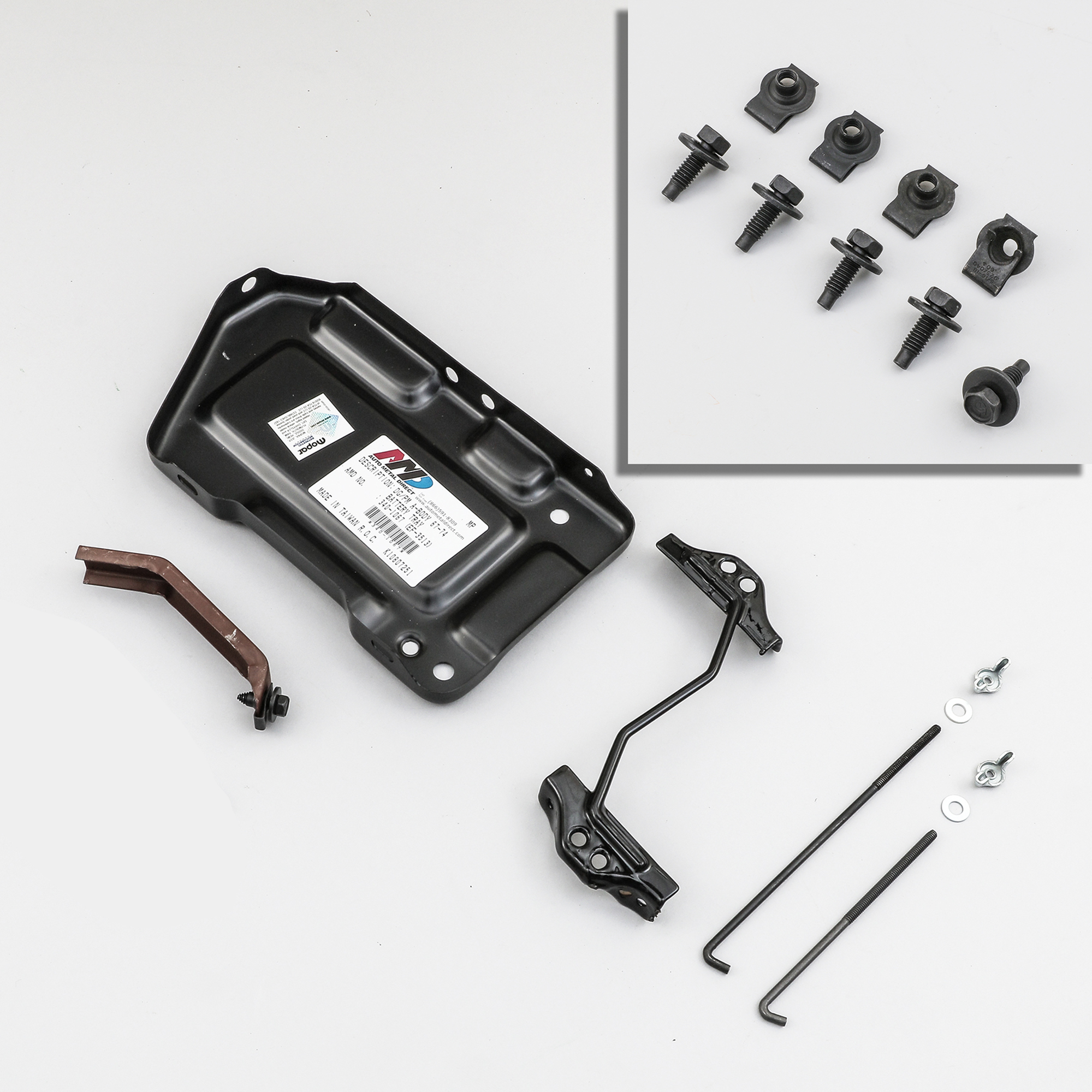 Mopar A Body 67-69 Battery Tray & Holddown Package - Detroit Muscle ...