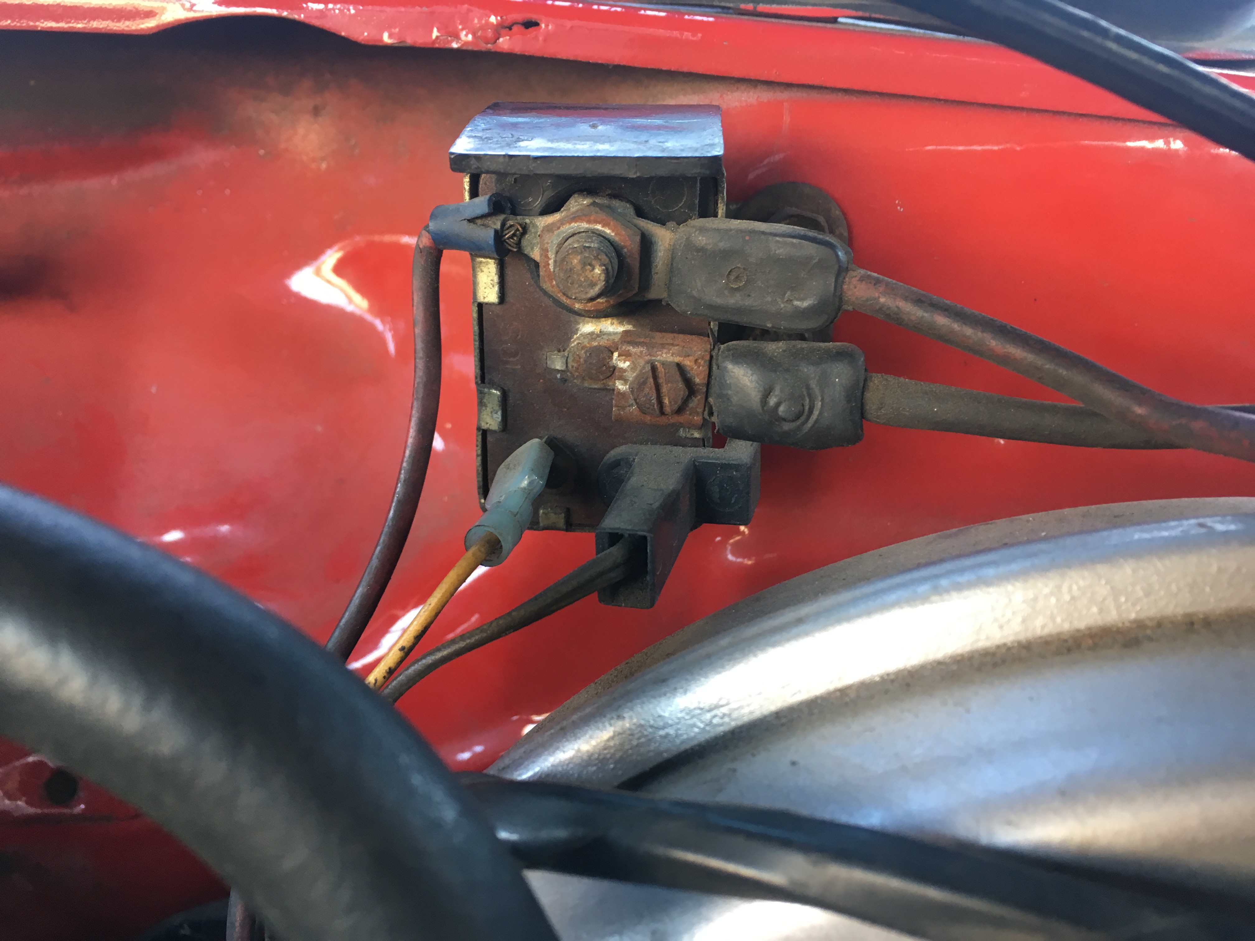 Mopar A B E Body 66-76 Starter Relay Battery Lug Shield - Detroit ...