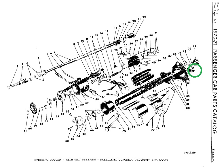 Mopar All 67-76 Steering Column AUTOMATIC Gear Shift Tube Linkage Lever ...
