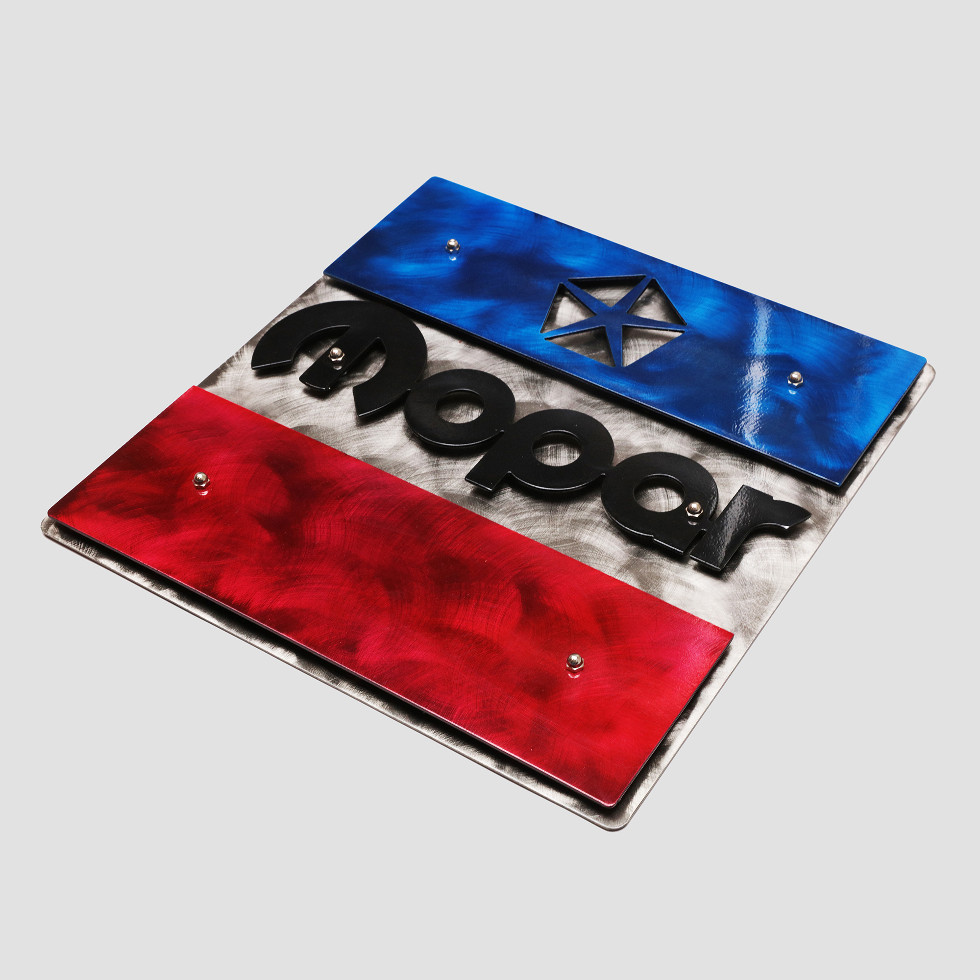 Mopar Steel Wall Art - COLORED MOPAR SIGN - Detroit Muscle Technologies ...