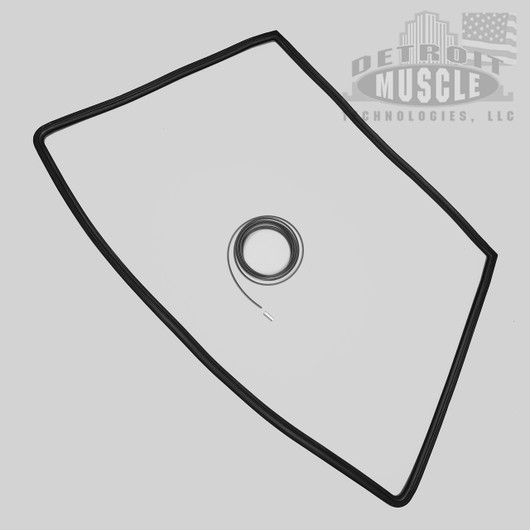 Mopar A Body 64-66 Barracuda REAR WINDOW Gasket Seal with CHROME ...