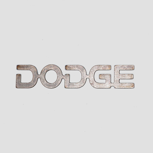 Mopar Steel Wall Art - DODGE Text - Detroit Muscle Technologies, LLC