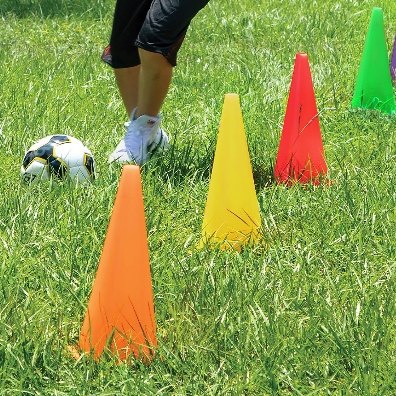 High Visibility Plastic Pylon Cone - Orange (9" - 18")