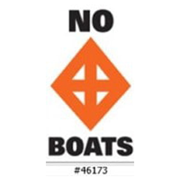 Marker Buoy Label - No Boats | Order JW-46104