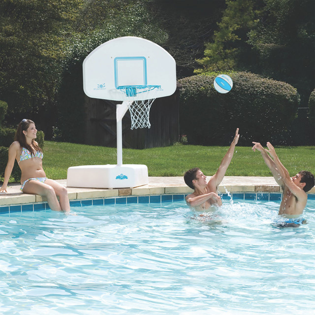 Regulation Pool Basketball Set - Splash & Shoot