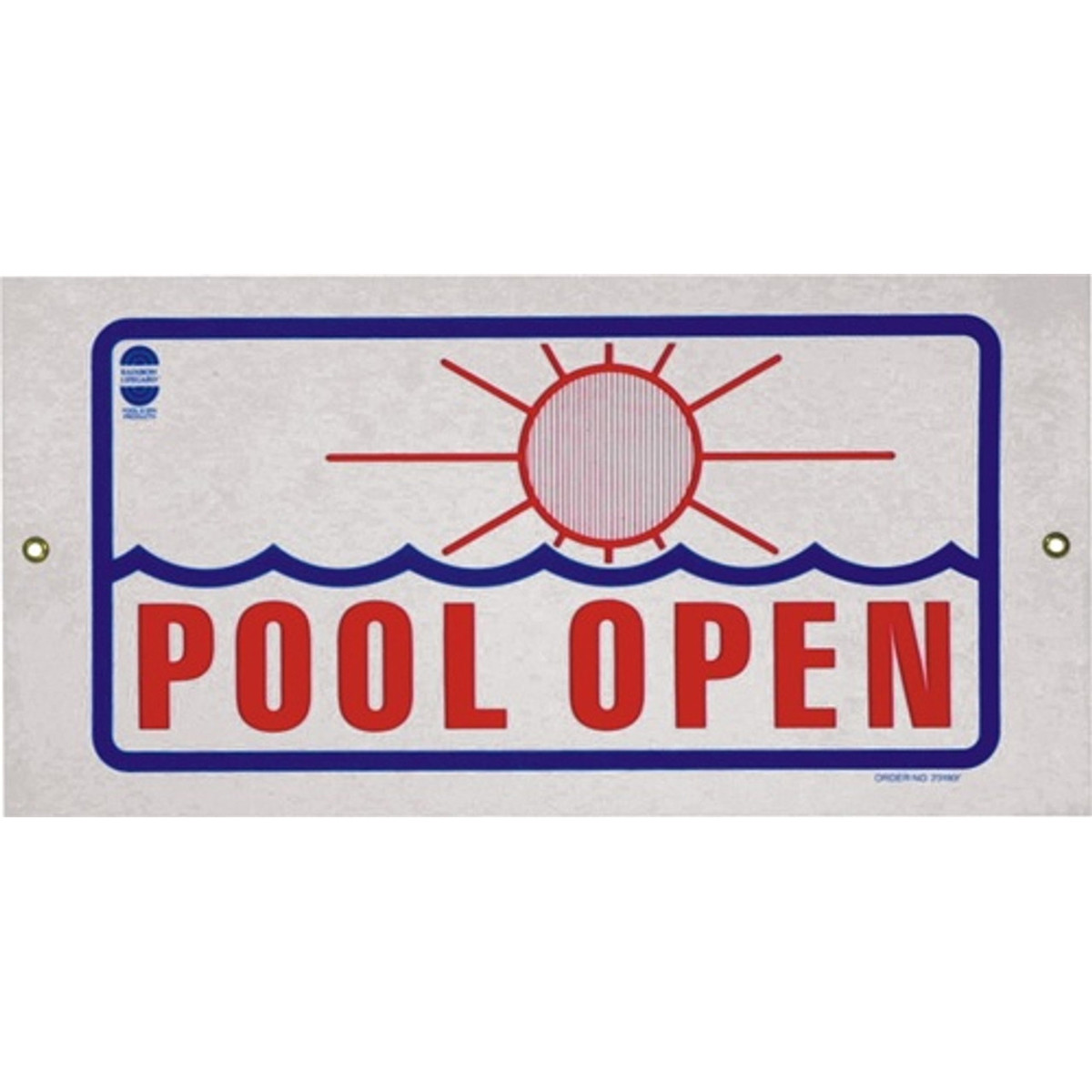 Durable Pool Open Sign - 12"x6" Safety Compliant