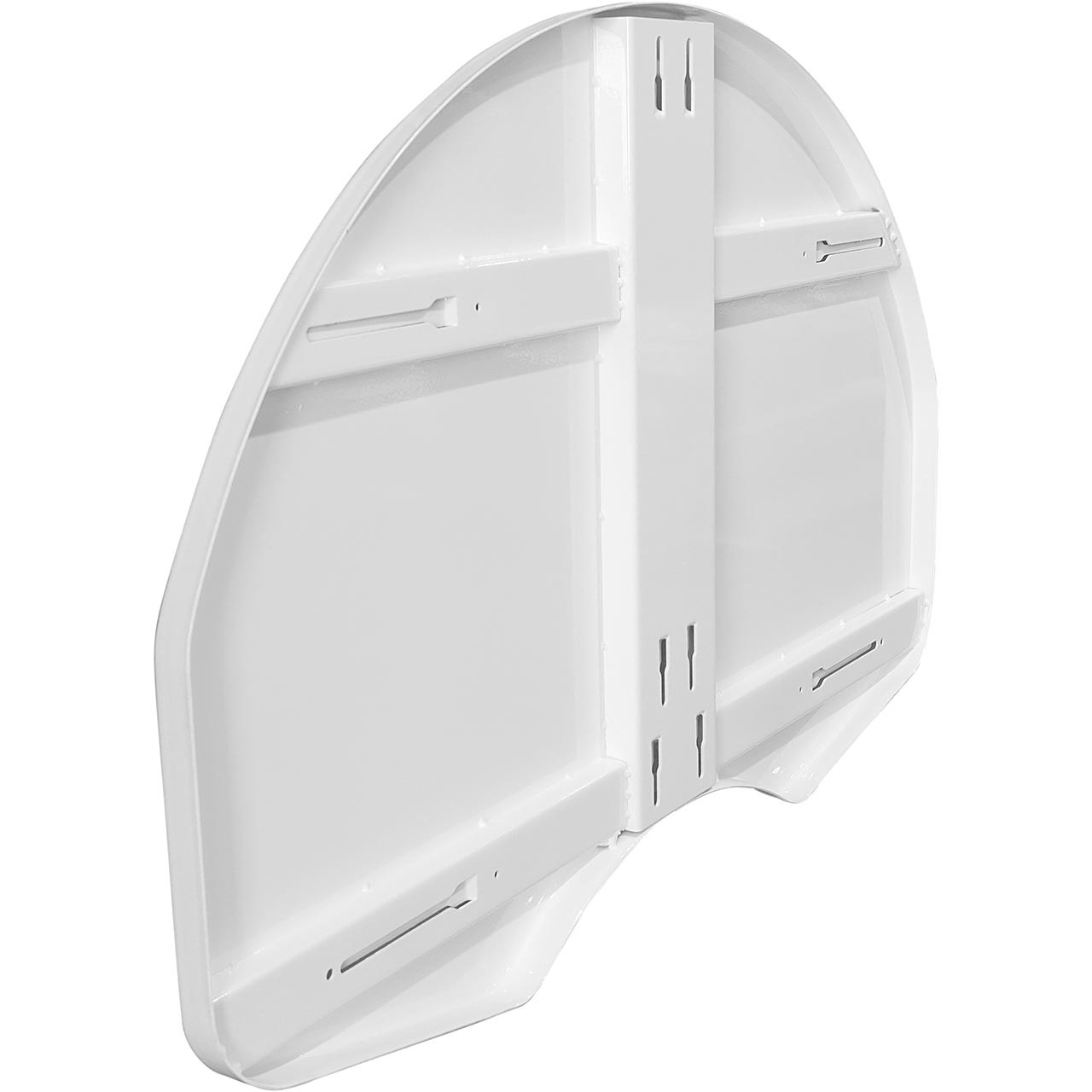 35" x 54" Rear-Mount Fan-Shape Steel Backboard for Outdoor Use