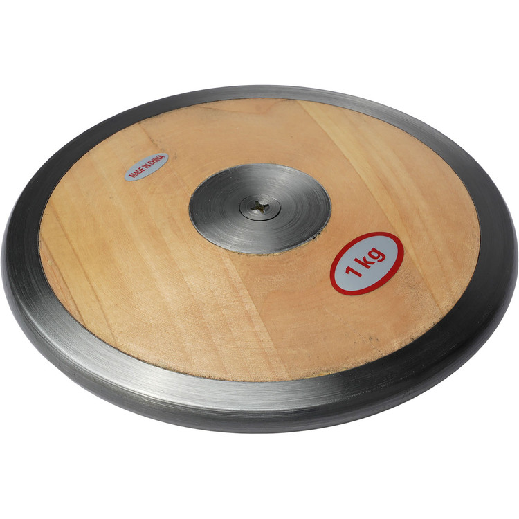 1 kg Wood/Steel Rim Practice Discus for Athletes