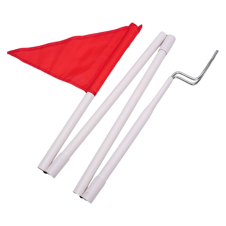 Collapsible 60" Corner Marker Poles with Steel Peg