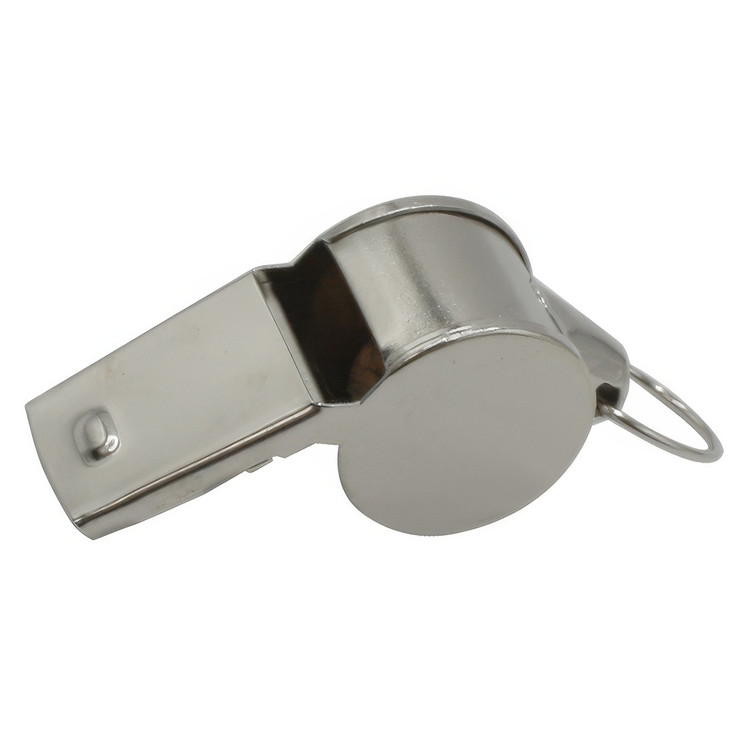 Medium-Weight Metal Whistles - 12 Pack Silver