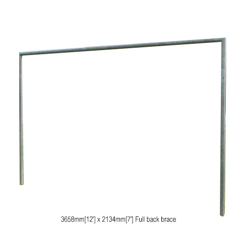 Permanent Aluminum Soccer Goal - 12' x 17' Full Brace