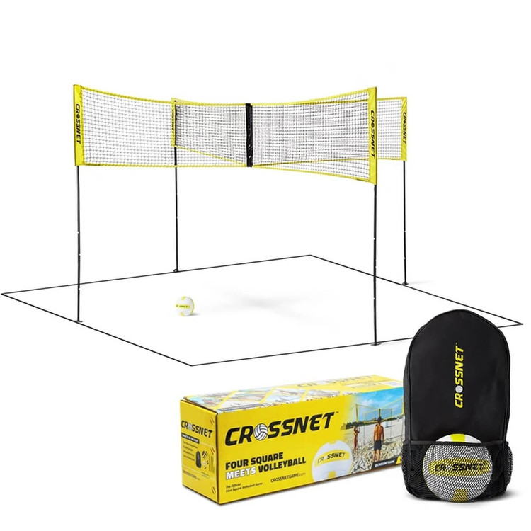 CROSSNET: Ultimate Four-Way Volleyball Game Set