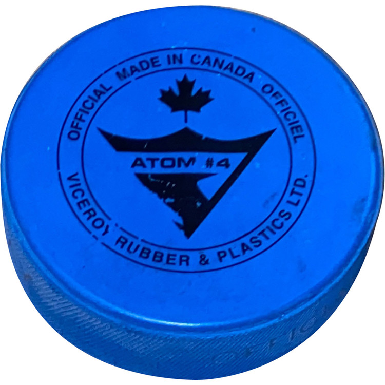 Atom Hockey Puck 4 oz Blue Official Ice Puck