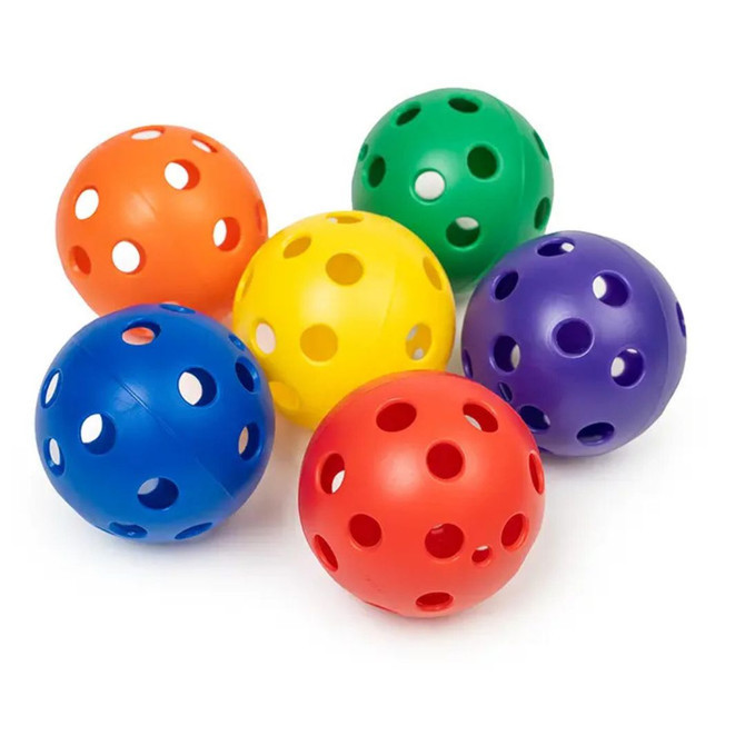 Perforated Practice Balls - Rainbow (6 Pack)