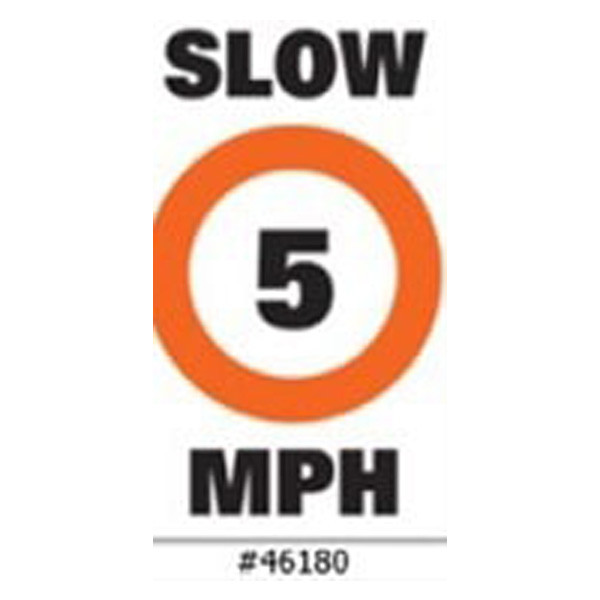 Marker Buoy Label - Slow 5 MPH Warning Sign
