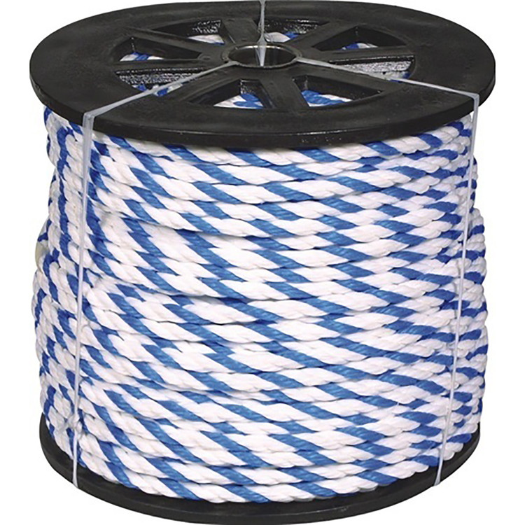 Blue & White Aquatic Rope 3/8" x 600' - Durable & Floating