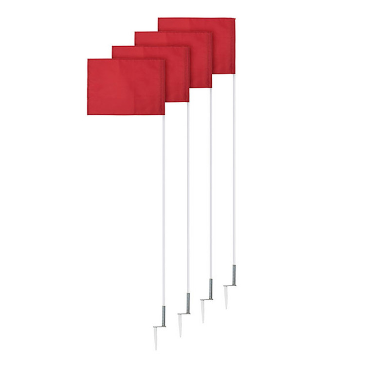 Slim Line Soccer Corner Flags - Set of 4 for Fields