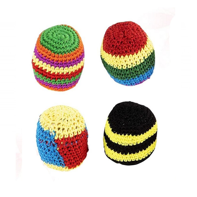 Handmade Crocheted Hackey Sack - Multi-Colored Fun!