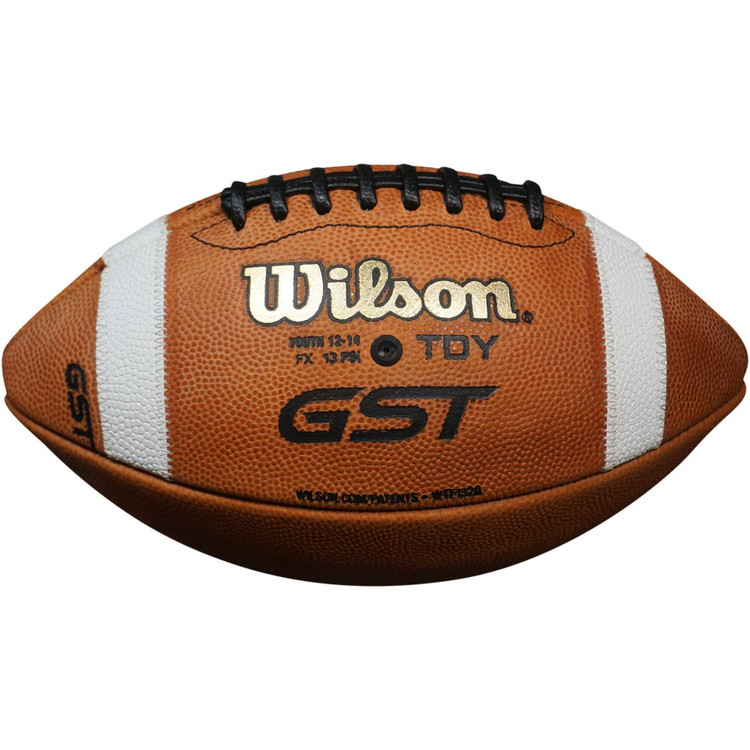 Wilson GST Youth Leather Game Football - Top Quality Play