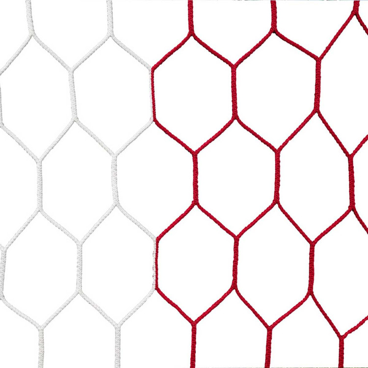 Kwik Goal 4mm Soccer Net - Durable White/Red Mesh