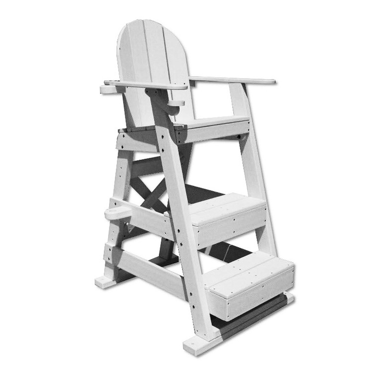 Durable White Lifeguard Chair - 41"x30"x61