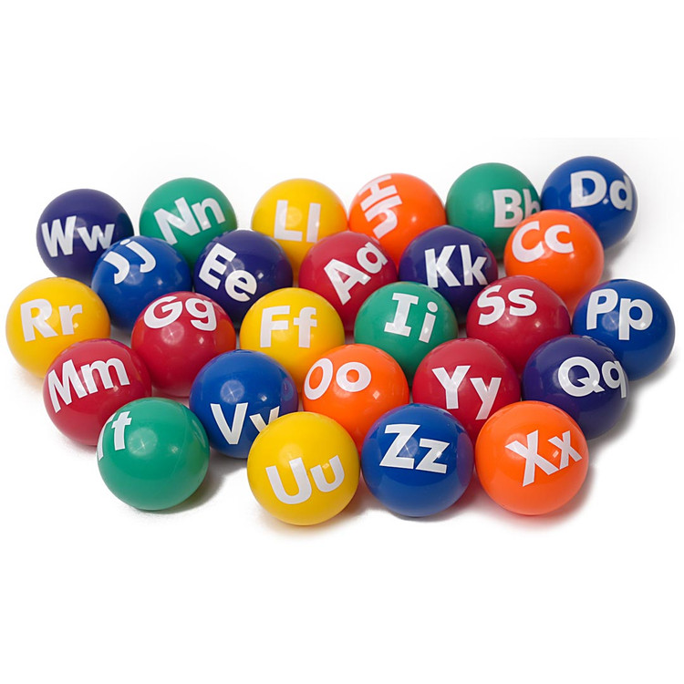 Alphabet Ball Set - 26 Colorful Vinyl Balls for Fun!