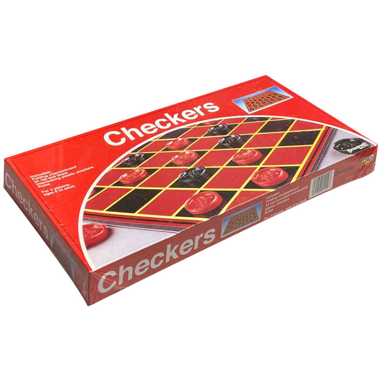 Plastic Checkers Set with Folding Board - Complete Game
