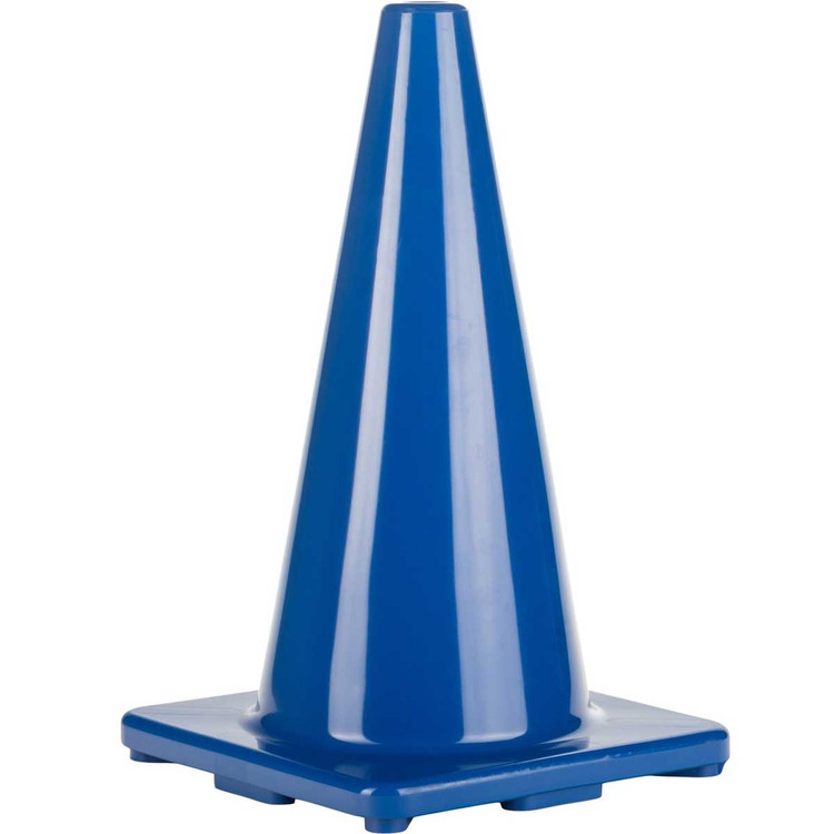 18-Inch High Visibility Flexible Vinyl Cone - Blue