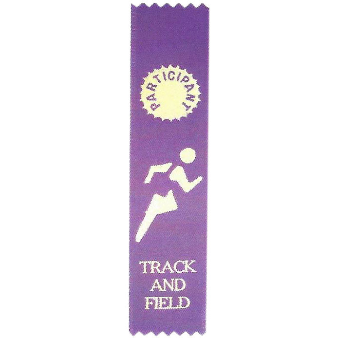 Track and Field Participant Ribbon – Purple Satin