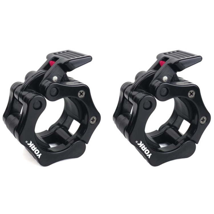 YORK 2″ Muscle Clamp Collars – Black (Pair)