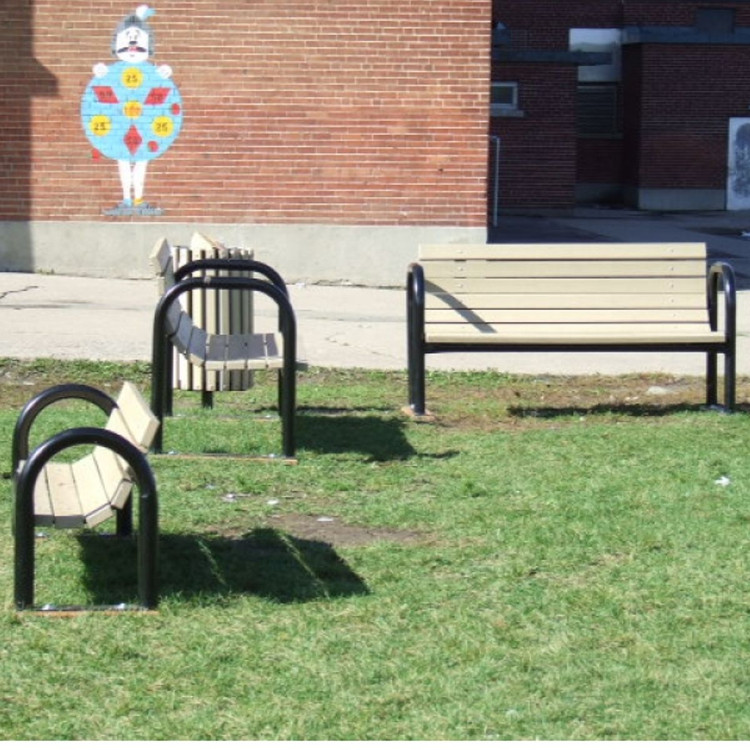 Kids Park Bench with Galvanized Steel Legs