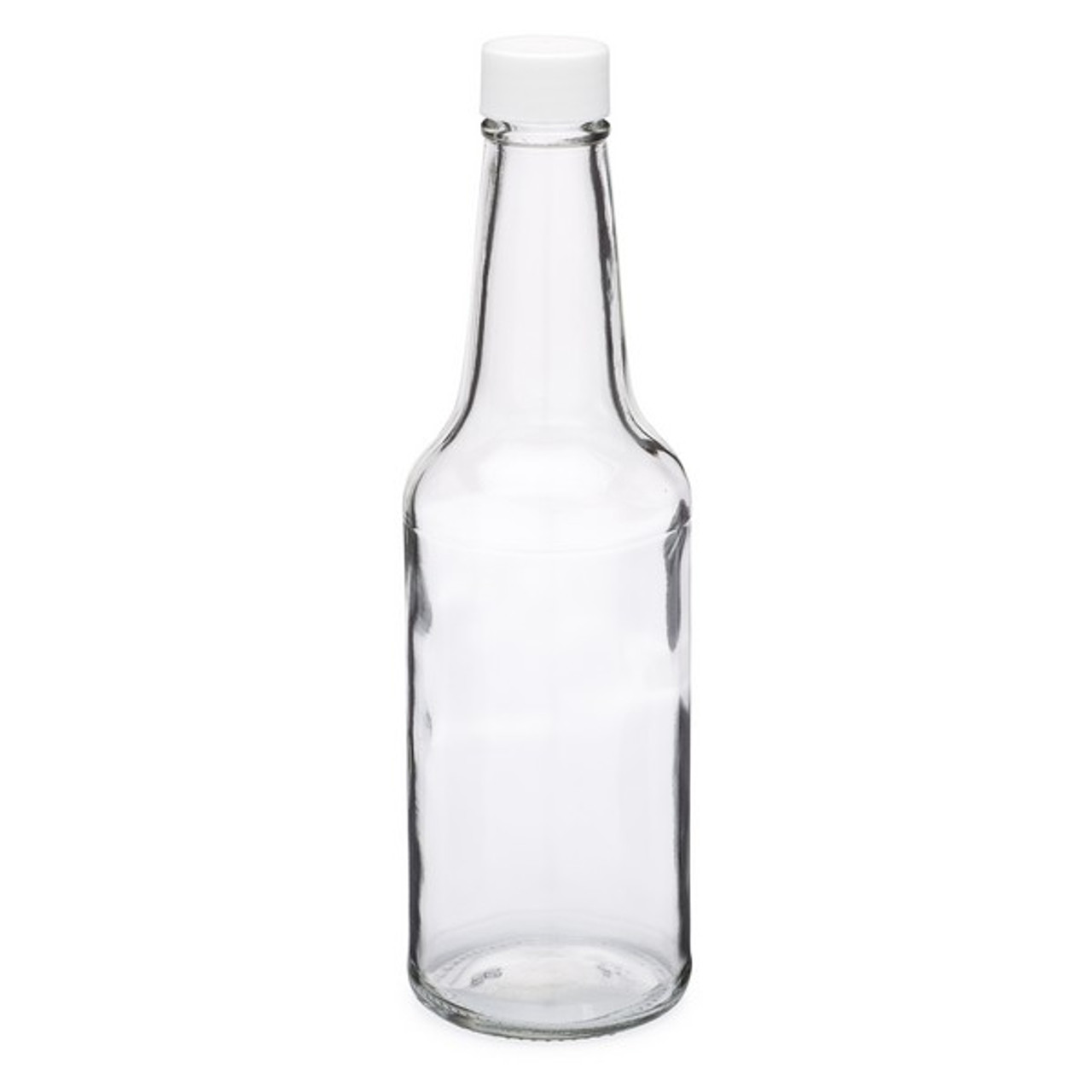 10 Oz Clear Glass Woozy Bottle White Lid 24 414 Berlin 10 Oz Clear Glass Woozy Bottle White Lid 24 414 Berlin