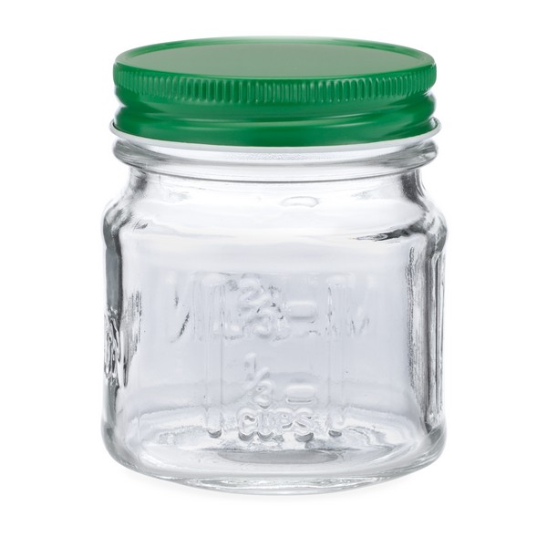 Clear Glass Graduated Mason Jars with Threaded Cap | Berlin