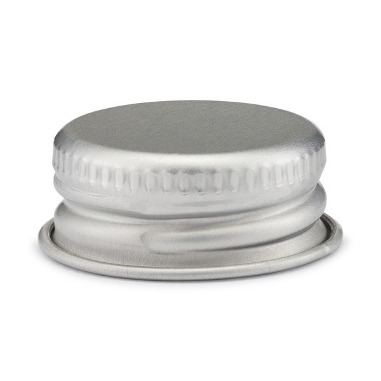 24-400 Silver Brushed Aluminum Screw Caps w/ Liner | Berlin
