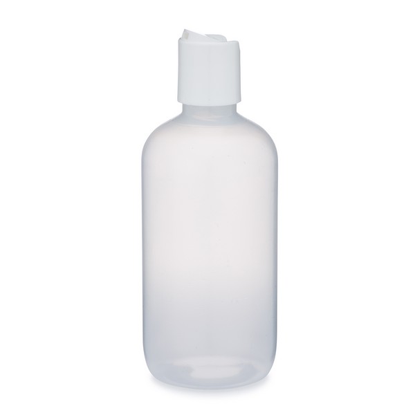 8 oz Natural LDPE Boston Rounds (White Disc Cap) | Berlin