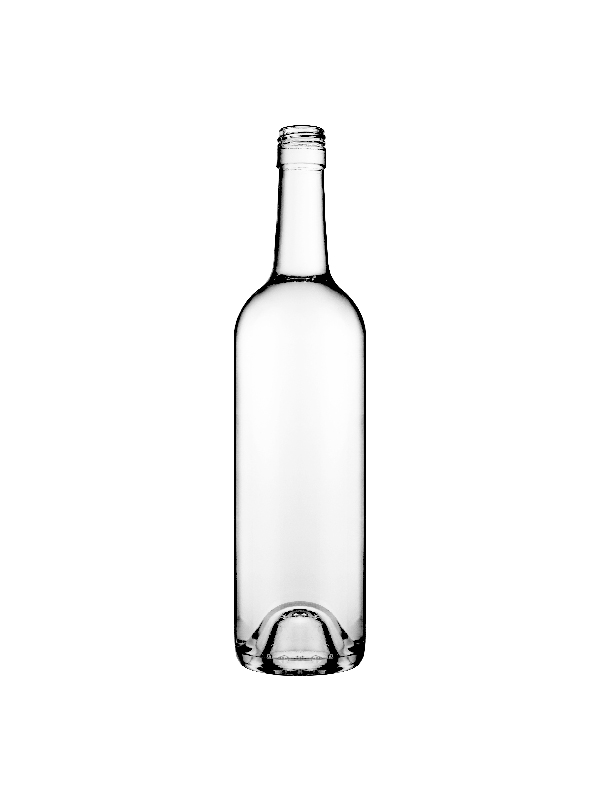 Courtney 750 ml Glass Claret Wine Bottle, ROPE Finish, Flint | Berlin ...